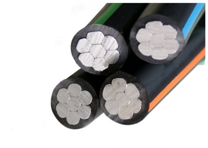 Aerial Bundled Xlpe Insulation Cable , Aerial Power Cable With 1 ...